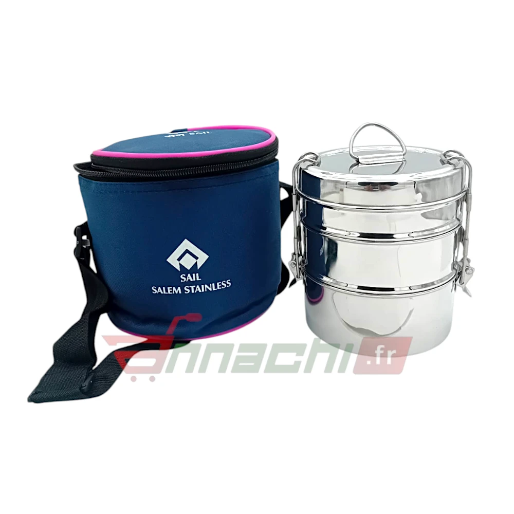 STAINLESS STEEL 3 TIER TIFFIN BOX - 1Pc - Annachi Supermarket