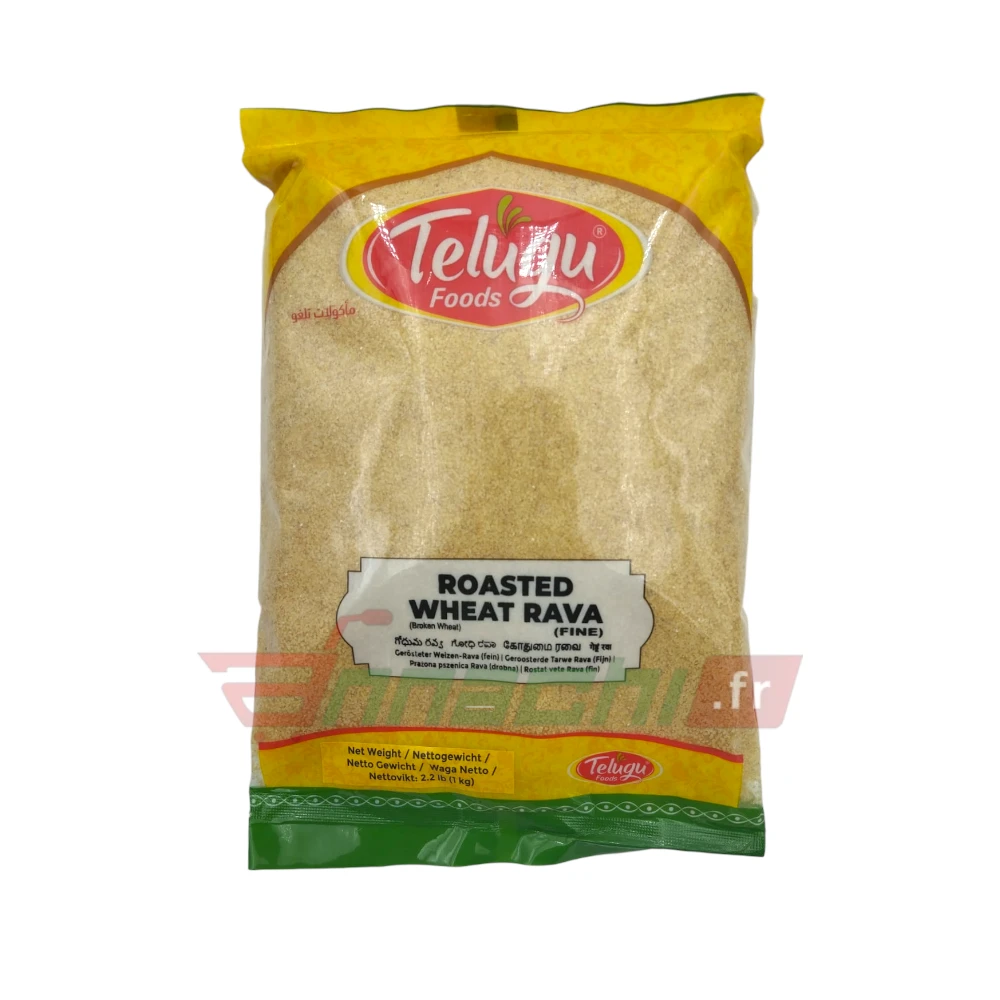 TELUGU FOODS ROASTED WHEAT RAVA FINE - 1Kg - Annachi Supermarket