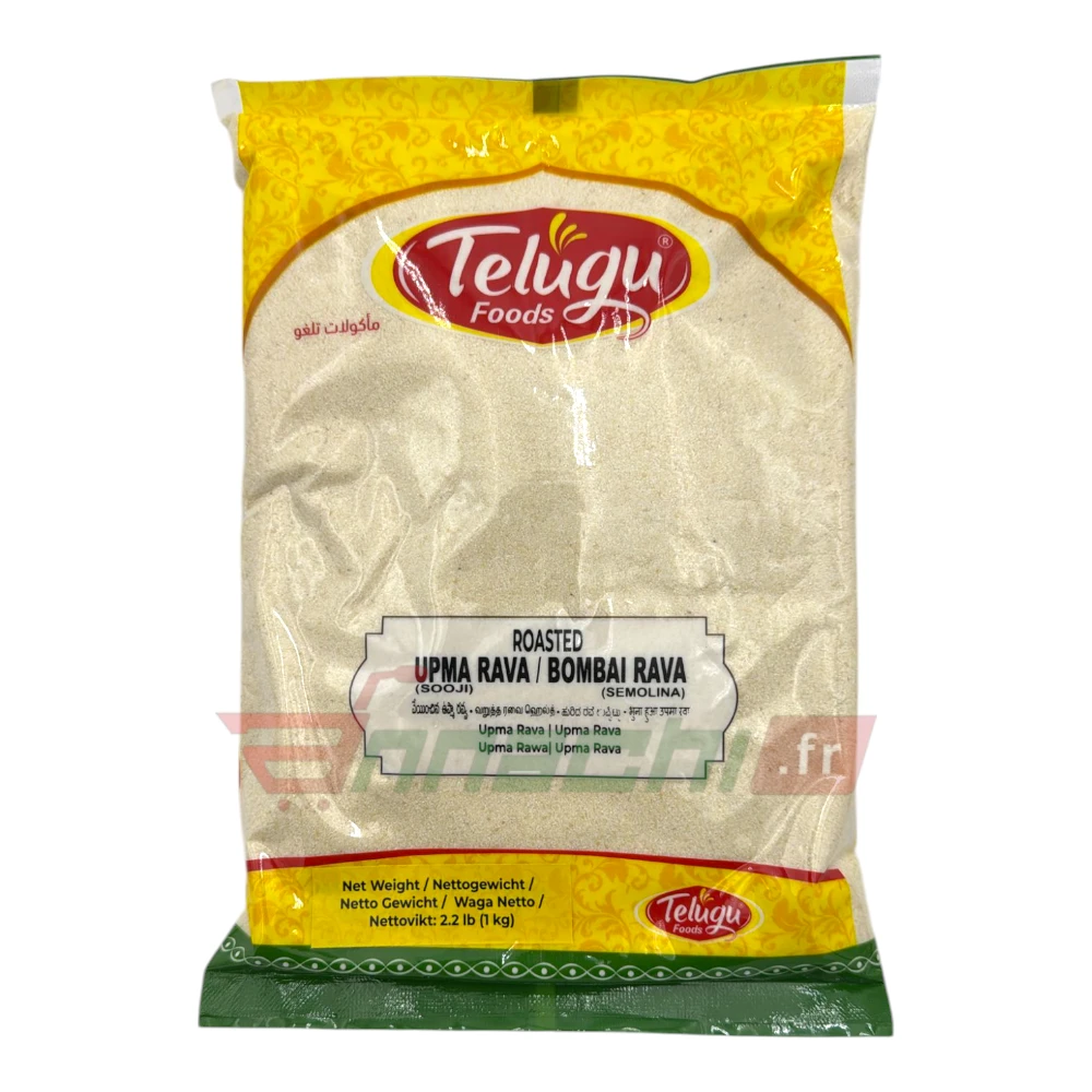 TELUGU FOODS BOMBAY UPMA RAVA ROASTED - 1Kg - Annachi Supermarket