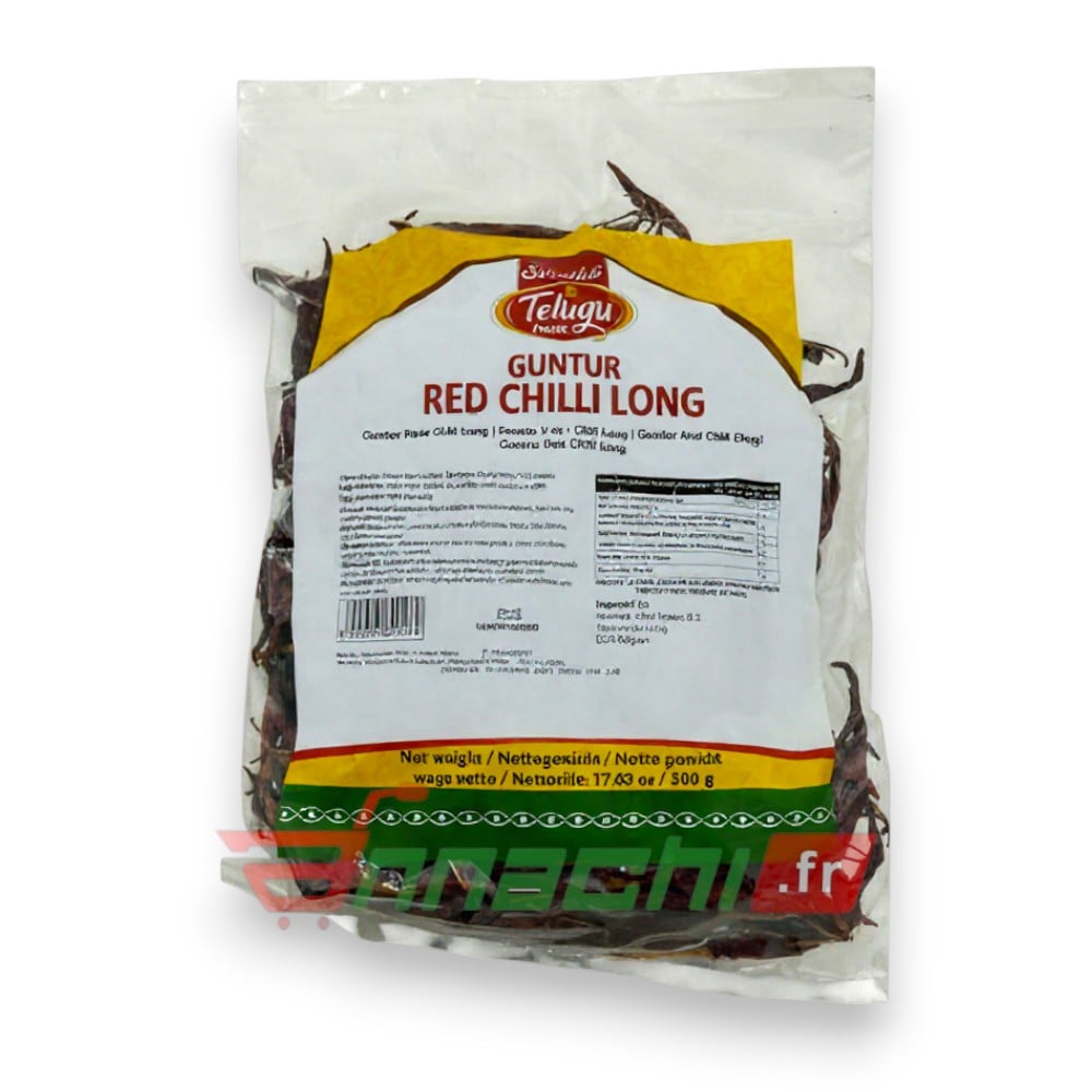 TELUGU FOODS GUNTUR RED CHILLI LONG - 100g - Annachi Supermarket